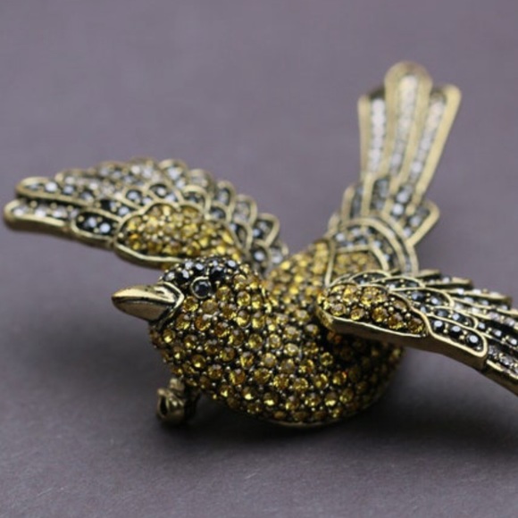 Heidi Daus | Jewelry | Heidi Daus Sparkling Swallow Red Crystal Bird ...
